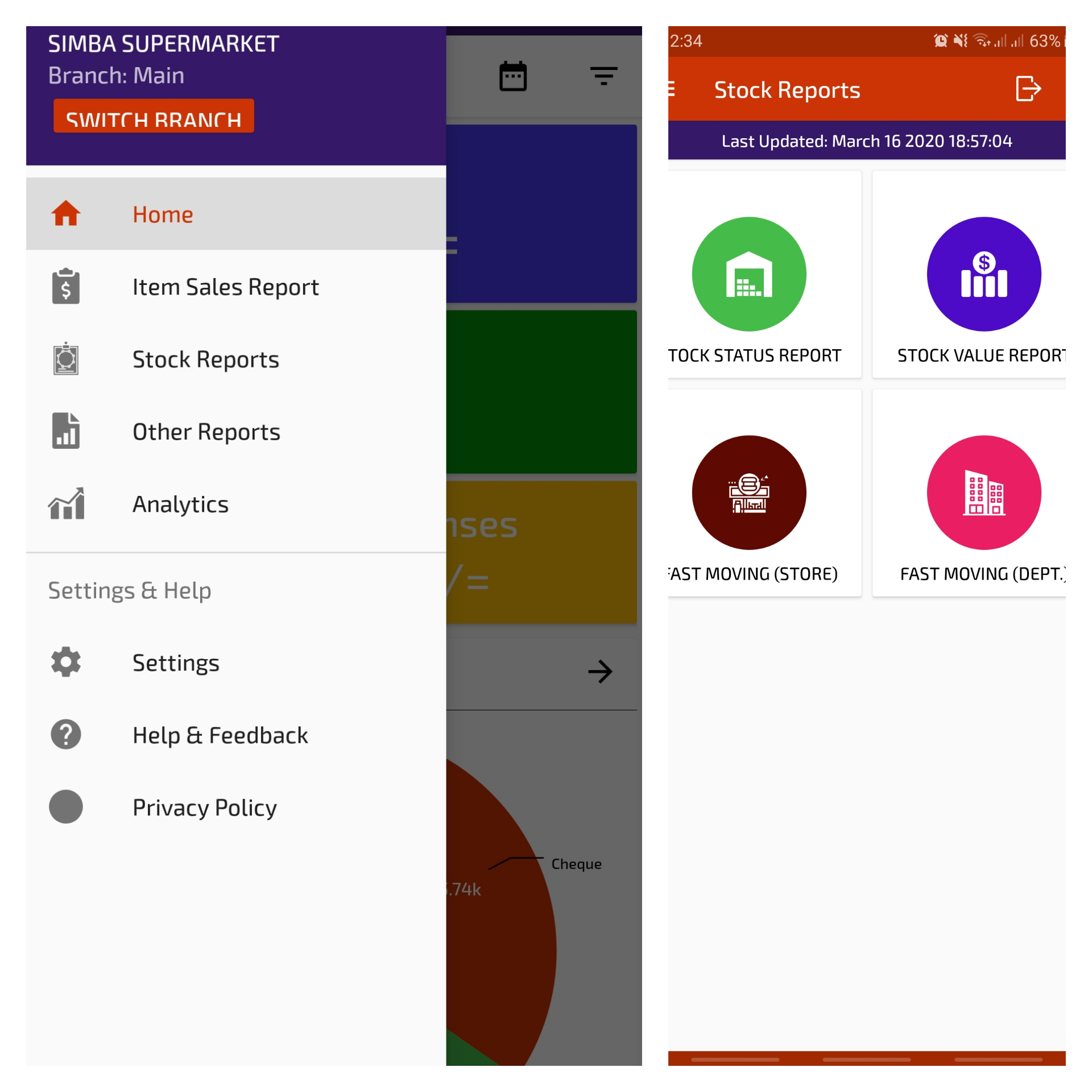 SimbaPOS Mobile Reports App - Monitor your Business in Real Time